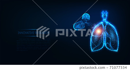 Futuristic respiratory disease medical... - Stock Illustration ...