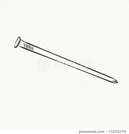 Hand drawn nail heads vector sketch. Doodle... - Stock Illustration ...