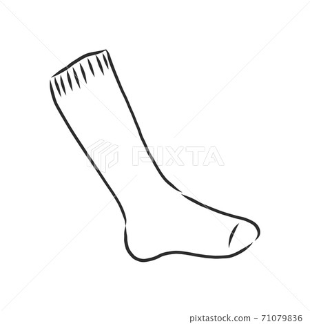 socks. Sketch style. Editable Vector... - Stock Illustration [71079836 ...
