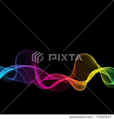 Vector Abstract shine waves in black... - Stock Illustration [71087637 ...
