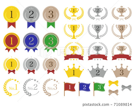Ranking icon set (with numbers) - Stock Illustration [71089814] - PIXTA