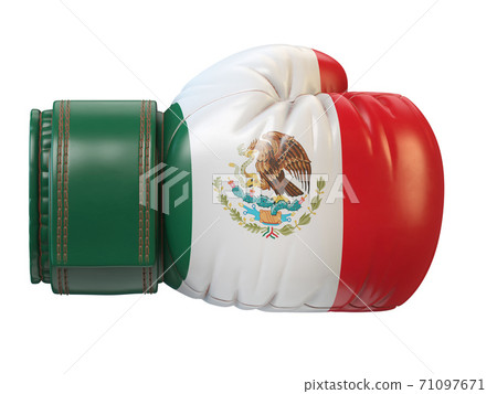 Flag of Mexico on boxing glove, Mexican boxing... - Stock Illustration ...