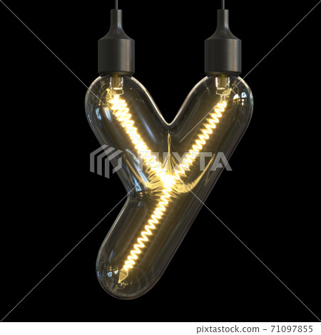 Light bulb 3d font 3d rendering letter Y - Stock Illustration [71097855 ...