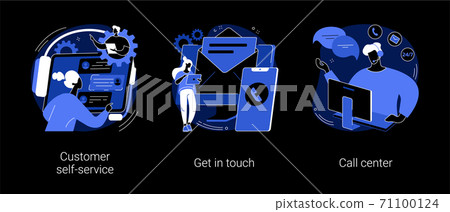 Help line abstract concept vector illustrations. - Stock Illustration ...