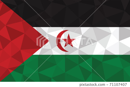 Low poly Western Sahara flag vector... - Stock Illustration [71107407 ...