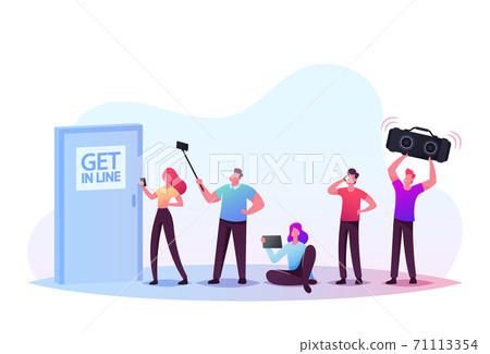 Male and Female Characters with Different... - Stock Illustration ...