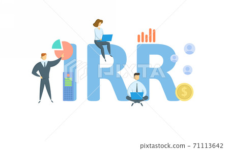 IRR, Internal Rate of Return. Concept with... - Stock Illustration ...