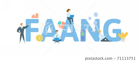 FAANG, Big Tech. Concept with keyword, people... - Stock Illustration ...