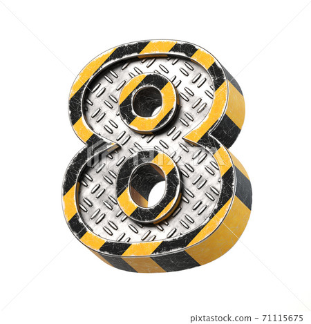 Industrial black and yellow striped metallic... - Stock Illustration ...