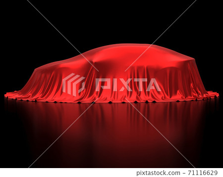 New car presentation, model reveal, hidden... - Stock Illustration ...