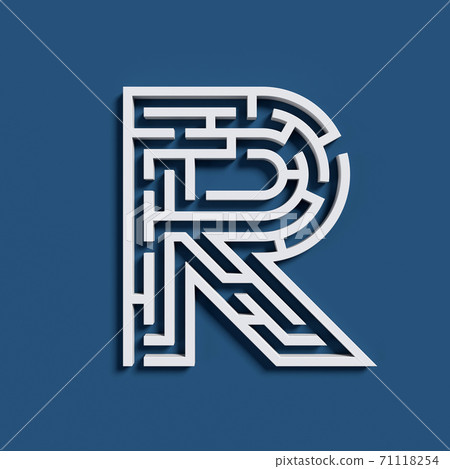 Maze font letter R - Stock Illustration [71118254] - PIXTA