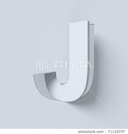 Cut out and rotated font 3d rendering letter J - Stock Illustration [71118797] - PIXTA