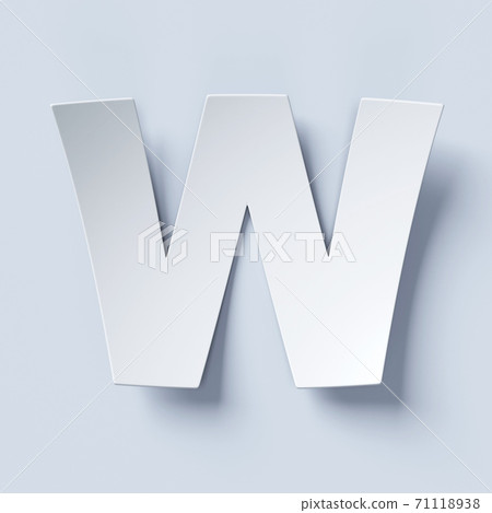 White bent paper font letter W - Stock Illustration [71118938] - PIXTA