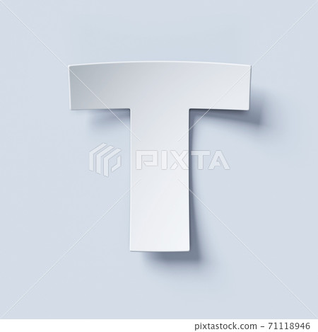 White bent paper font letter T - Stock Illustration [71118946] - PIXTA