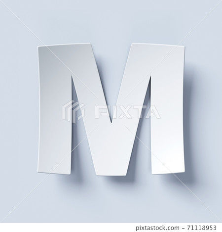 White bent paper font letter M - Stock Illustration [71118953] - PIXTA