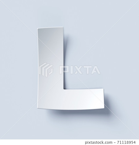 White bent paper font letter L - Stock Illustration [71118954] - PIXTA