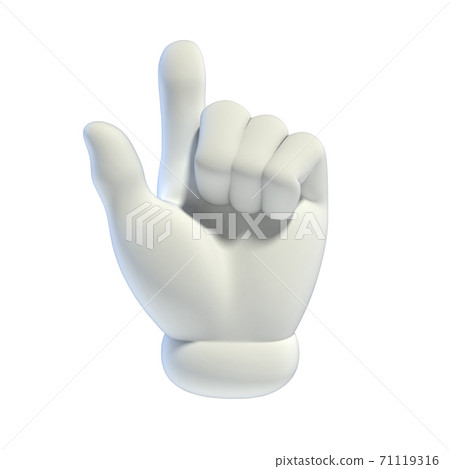 Cartoon hands set - number 1 (one) fan hand... - Stock Illustration ...