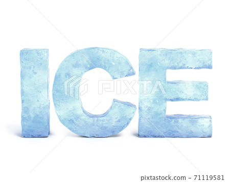 Word ice made of ice 3d rendering - Stock Illustration [71119581] - PIXTA