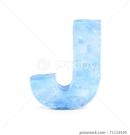 Ice font 3d rendering, letter J - Stock Illustration [71119595] - PIXTA