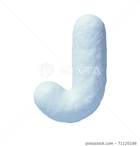 Snow font 3d rendering letter J - Stock Illustration [71120186] - PIXTA