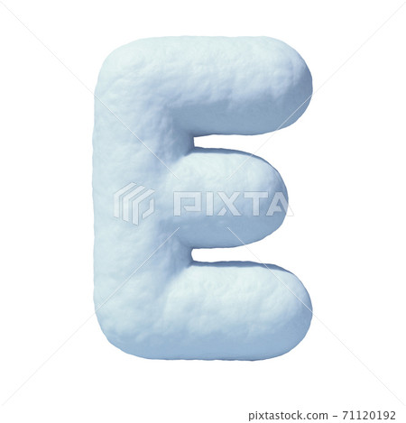 Snow font 3d rendering letter E - Stock Illustration [71120192] - PIXTA