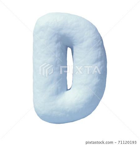 Snow font 3d rendering letter D - Stock Illustration [71120193] - PIXTA