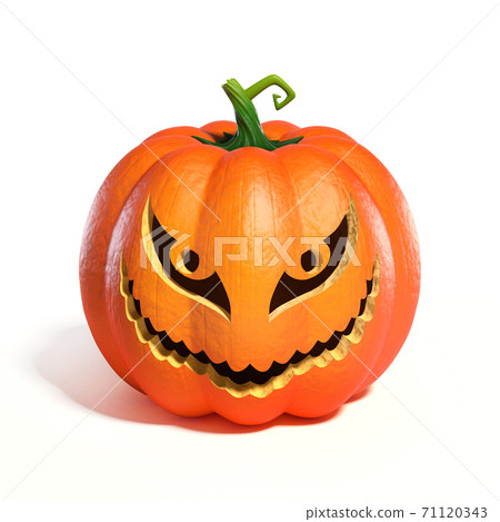 Halloween Pumpkin Jack O Lantern 3d rendering - Stock Illustration ...