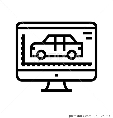 car model sizes and characteristics line icon... - Stock Illustration ...