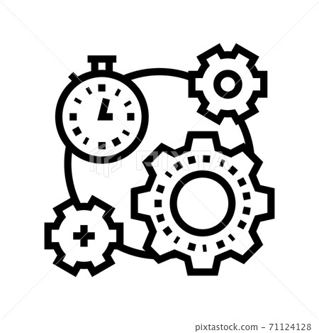 working process time line icon vector illustration - Stock Illustration ...