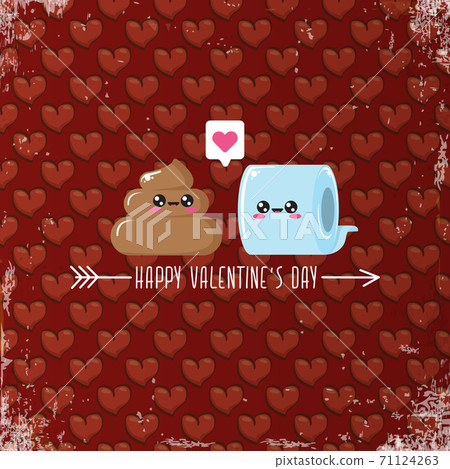 Funky poo and toilet paper falling in love.... - Stock Illustration ...