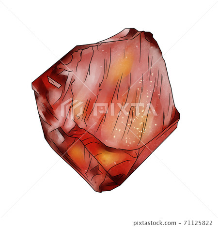 Vermilion mineral ore watercolor style - Stock Illustration [71125822 ...