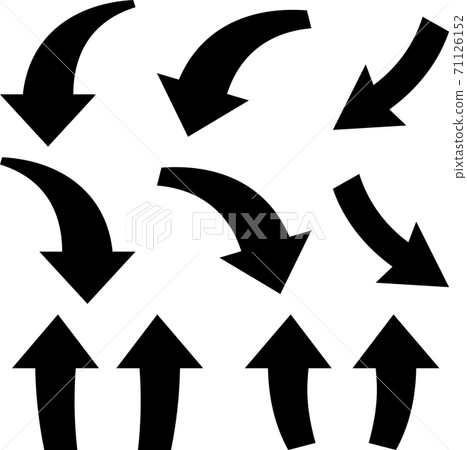 Set of curved arrows - Stock Illustration [71126152] - PIXTA