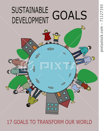 Poster-style hand-drawn illustrations with an... - Stock Illustration ...