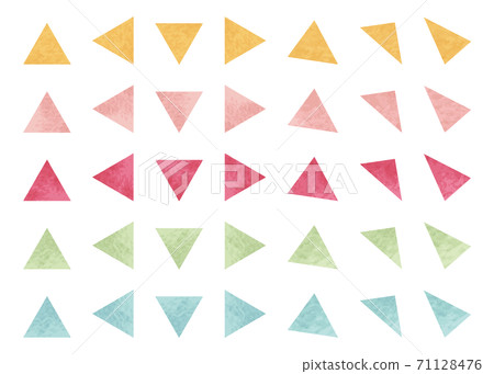 Watercolor shape triangle set - Stock Illustration [71128476] - PIXTA
