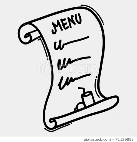 menu doodle vector icon. Drawing sketch... - Stock Illustration ...