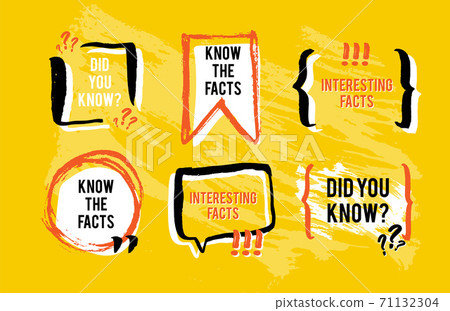 Know the facts speech bubble icons. Fun fact... - Stock Illustration ...