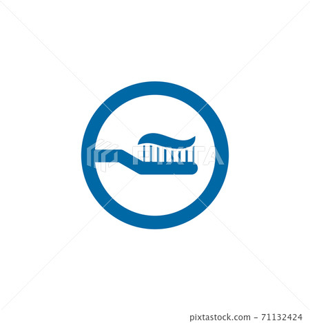 Tooth brush icon logo design template - Stock Illustration [71132424 ...