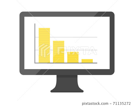 Illustration of the graph displayed on the monitor - Stock Illustration ...