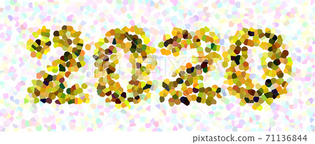 Pixel New Year Numbers 2020 Isolated on White... - Stock Illustration ...