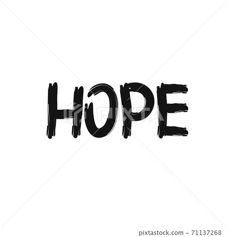 Hope. Minimalist design background handwritten...-插圖素材 [71137268] - PIXTA圖庫