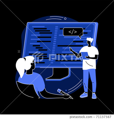 Coding workshop abstract concept vector... - Stock Illustration ...