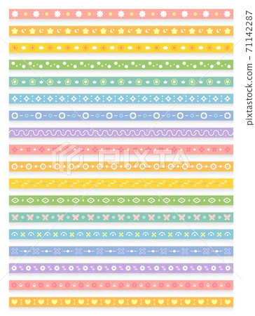 Long strip continuous pattern, colorful... - Stock Illustration ...