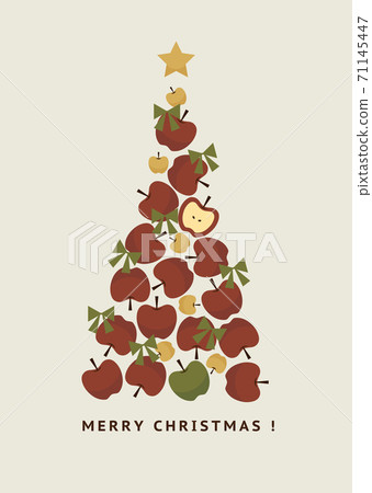 Apple Christmas tree illustration - Stock Illustration [71145447] - PIXTA