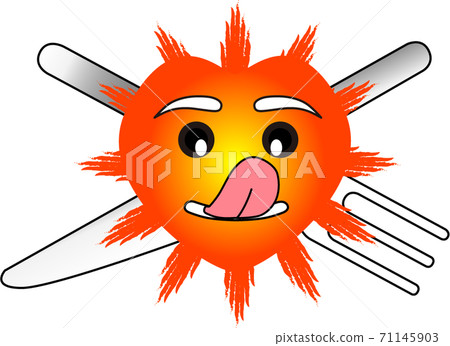 solar, sun, cartoon character - Stock Illustration [71145903] - PIXTA