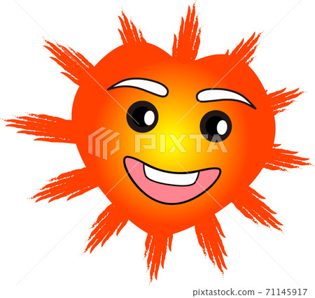 solar, sun, cartoon character - Stock Illustration [71145917] - PIXTA