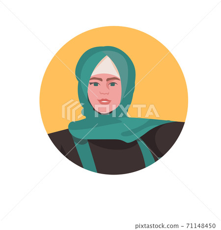 young arab woman profile avatar beautiful girl... - Stock Illustration ...