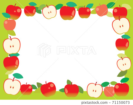 Red apple frame - Stock Illustration [71150073] - PIXTA