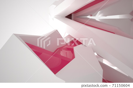 Abstract architecture of the building with red... - Stock Illustration ...