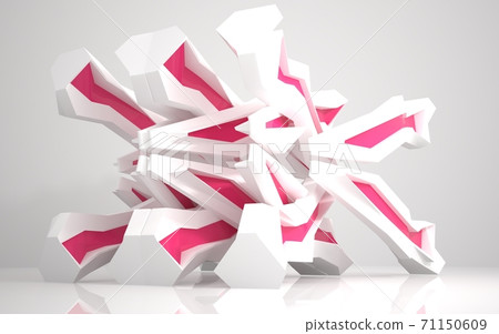 Abstract architecture of the building with red...-插圖素材 [71150609] - PIXTA圖庫