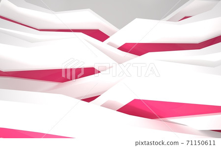 Abstract architecture of the building with red... - Stock Illustration ...